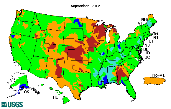 USGS WaterWatch -- Streamflow conditions