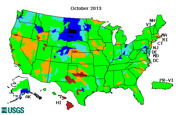 USGS WaterWatch -- Streamflow conditions
