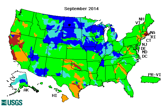 USGS WaterWatch -- Streamflow conditions