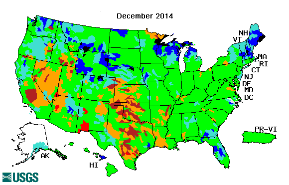 USGS WaterWatch -- Streamflow conditions