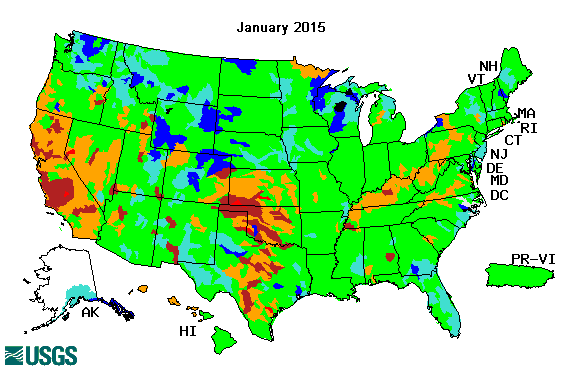 USGS WaterWatch -- Streamflow conditions