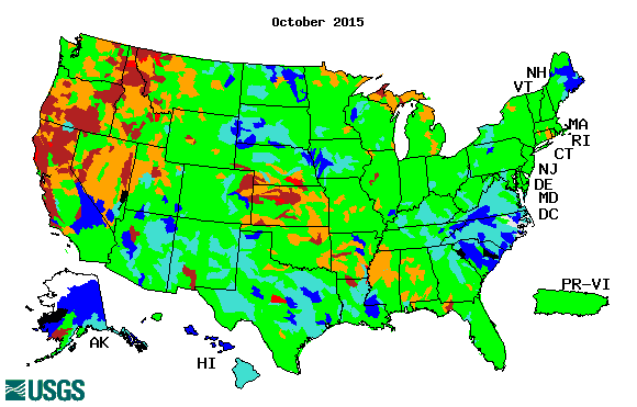 USGS WaterWatch -- Streamflow conditions