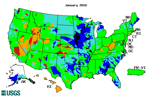 USGS WaterWatch -- Streamflow conditions