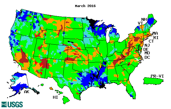 USGS WaterWatch -- Streamflow conditions