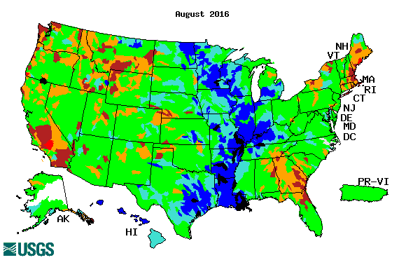 USGS WaterWatch -- Streamflow conditions
