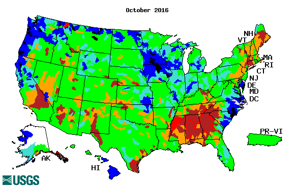 USGS WaterWatch -- Streamflow conditions