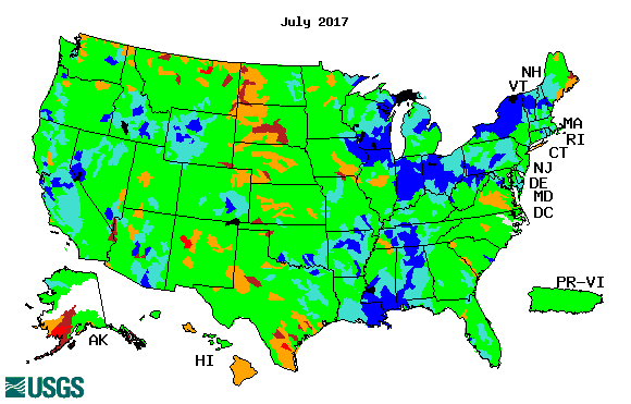 USGS WaterWatch -- Streamflow conditions
