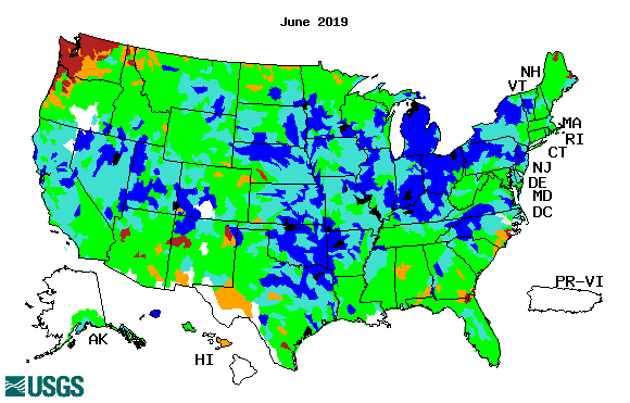 USGS WaterWatch -- Streamflow conditions