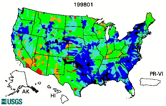 WaterWatch -- Maps and graphs of current water resources conditions