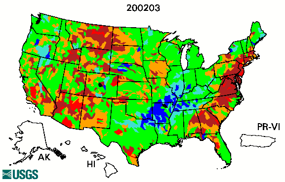 WaterWatch -- Maps and graphs of current water resources conditions