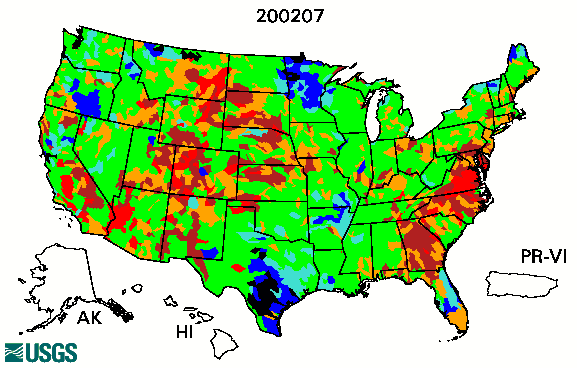 WaterWatch -- Maps and graphs of current water resources conditions