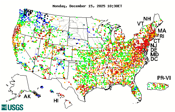 USGS WaterWatch -- Streamflow conditions