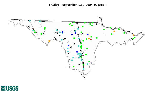 USGS WaterWatch -- Streamflow conditions